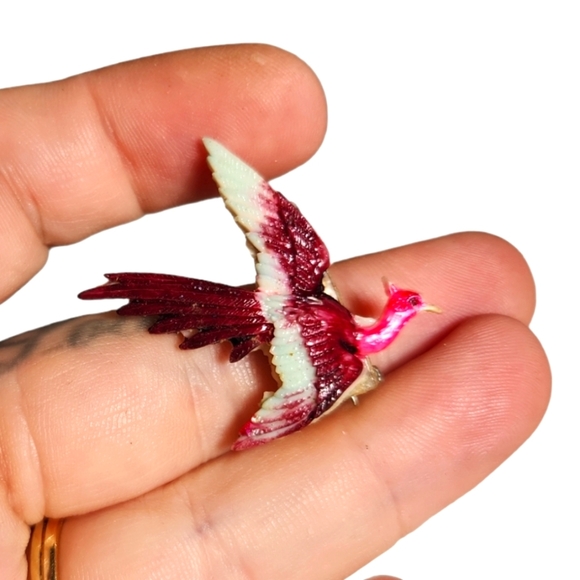 Vintage | Jewelry | Vintage 96s Pink Phoenix Pin | Poshmark